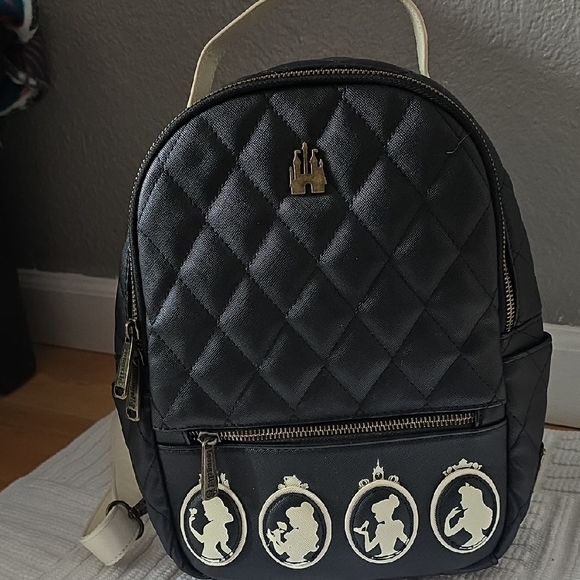 Loungefly | Bags | Loungefly Disney Princess Black Quilted Backpack ...